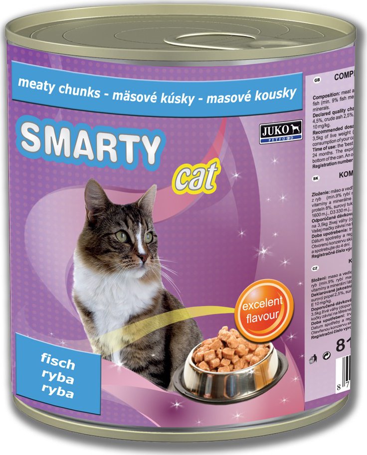 SMARTY Pets Cat Chunks rybí 810 g od 35 Kč - Zbozi.cz