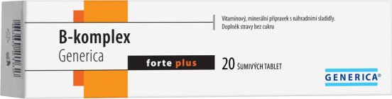 Generica B-komplex forte plus šumivé 20 tbl. od 61 Kč - Zbozi.cz