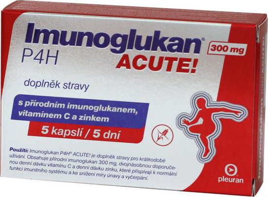 Pleuran Imunoglukan P4H ACUTE! 300 mg 5 cps. od 199 Kč - Zbozi.cz