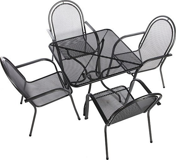UNIKOV Steel Corina II. 1+4 stůl 105 x 105 cm od 10 099 Kč - Zbozi.cz