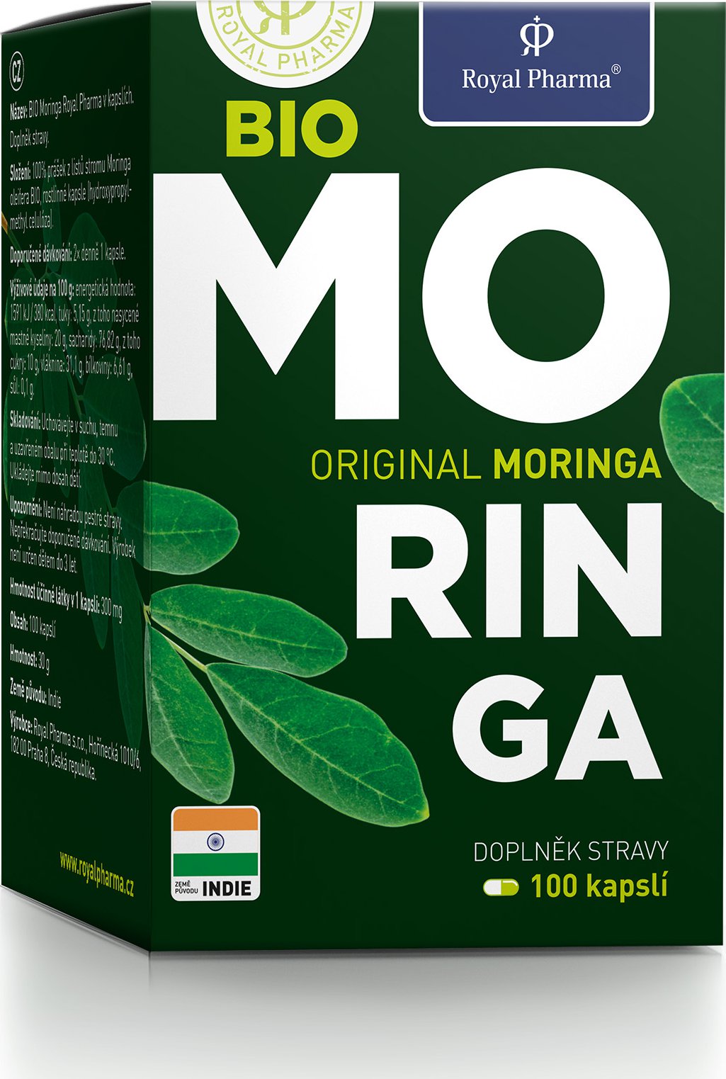 Royal Pharma BIO Moringa 100 cps. od 299 Kč - Zbozi.cz