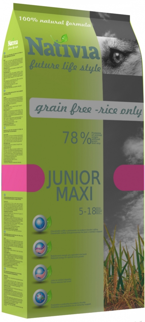 Nativia Dog Junior Maxi, 15 kg od 955 Kč - Zbozi.cz