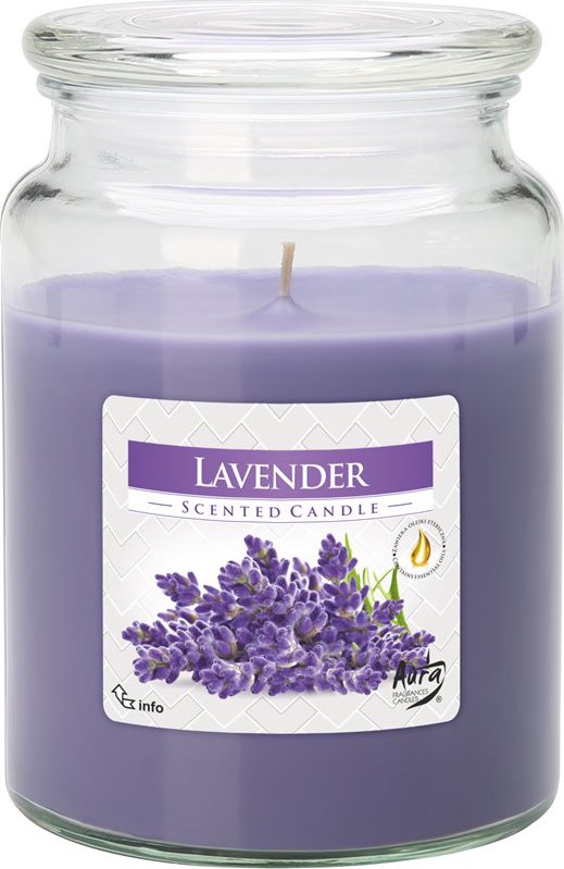 Bispol Aura Maxi vonná svíčka ve skle 500 g Lavender od 142 Kč - Zbozi.cz