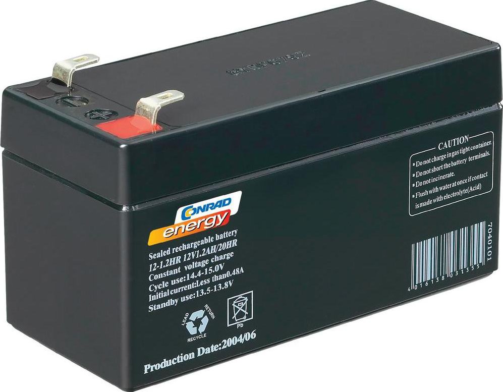 Conrad Energy Olověný bezúdržbový akumulátor 12 V 1,2 Ah - Zbozi.cz