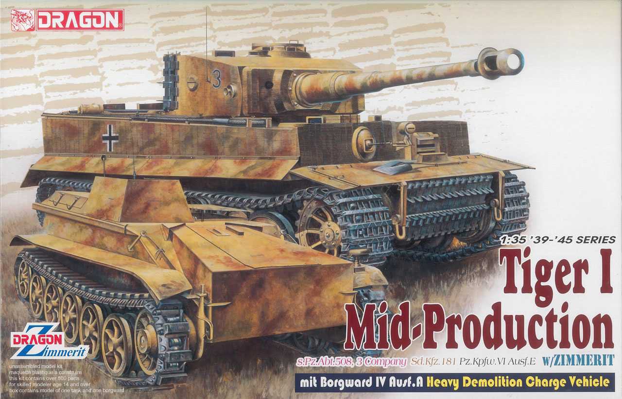 Dragon Pz.Kpfw.VI Ausf.E Tiger I Mid Production with Borgward IV Ausf.A ...