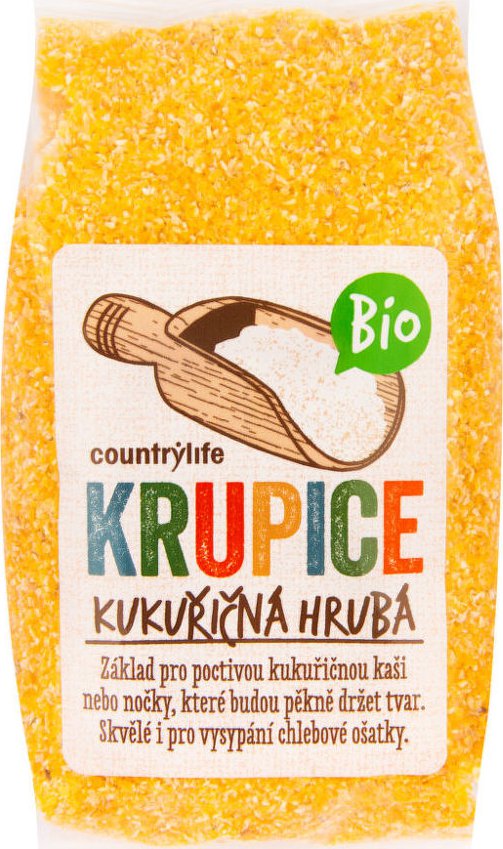 Country Life Krupice kukuřičná hrubá Bio 400 g od 26 Kč - Zbozi.cz