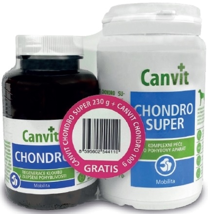 Canvit Chondro Super 230 g + Chondro pack 100 g - Zbozi.cz