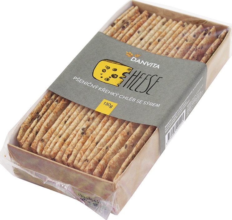 Danvita Pšeničný křehký chléb se sýrem 130 g od 37 Kč - Zbozi.cz