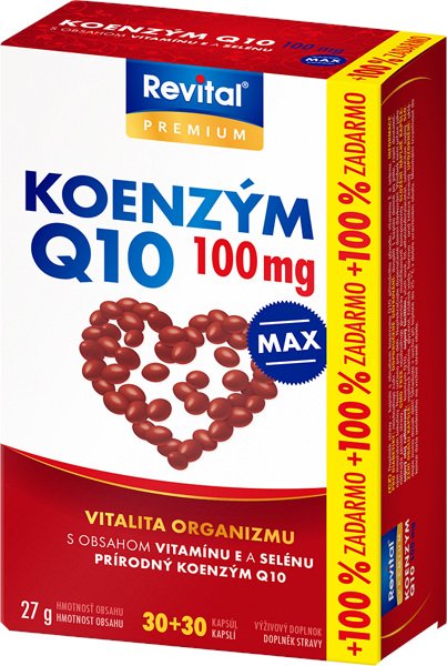 Revital Koenzym Q10 100 mg + selen + vitamín E 60 cps. - Zbozi.cz