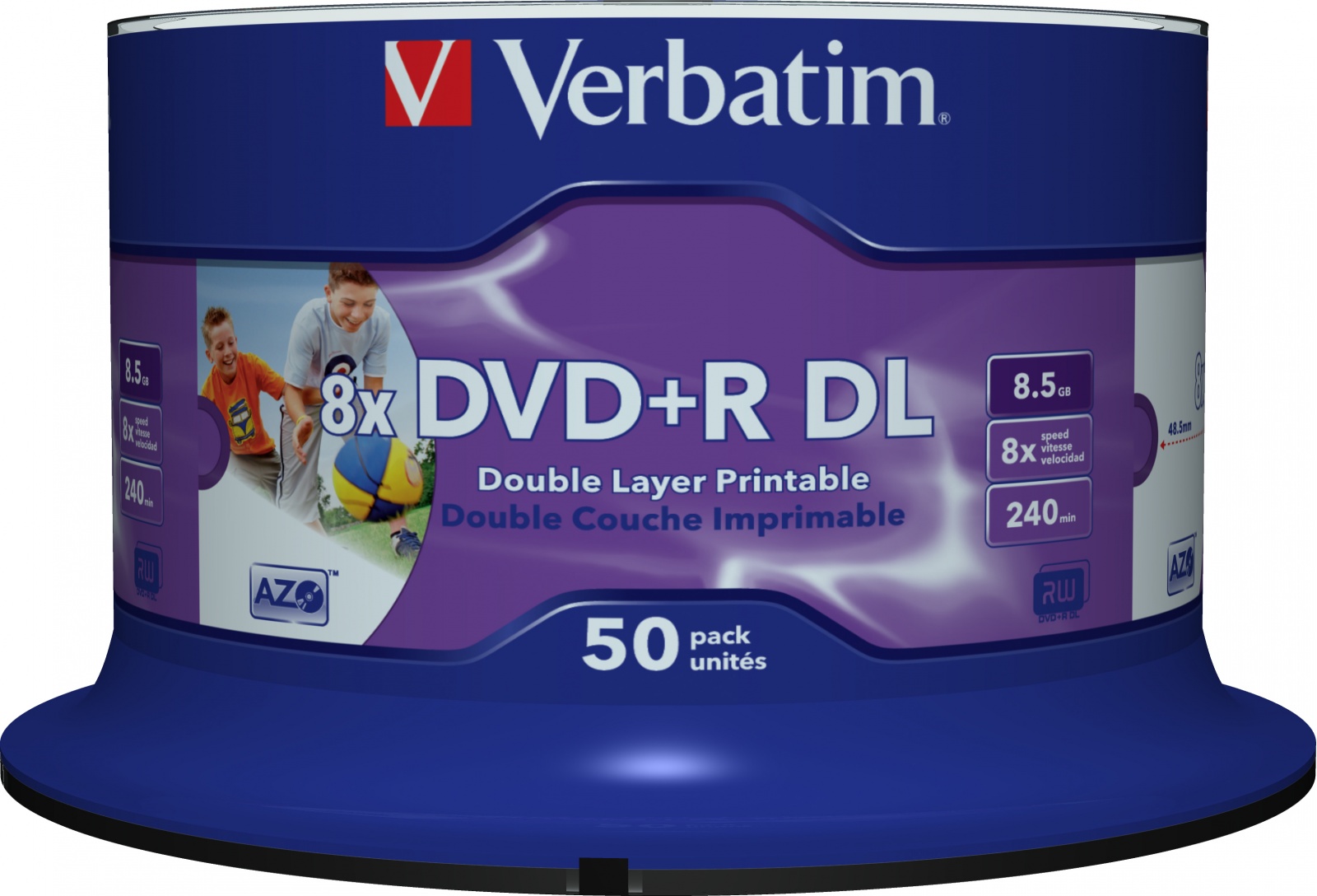 Verbatim DVD+R Double Layer Printable 8x 50ks cakebox od 1 468 Kč ...