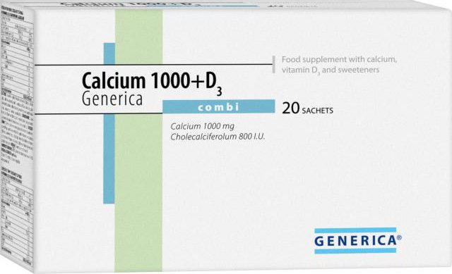 Generica Calcium 1000 + D3 combi 20 sáčků - Zbozi.cz