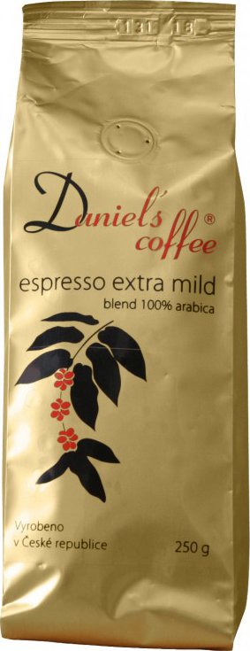 Daniel's Coffee Espresso Extra Mild 100% arabica zrnková - Zbozi.cz