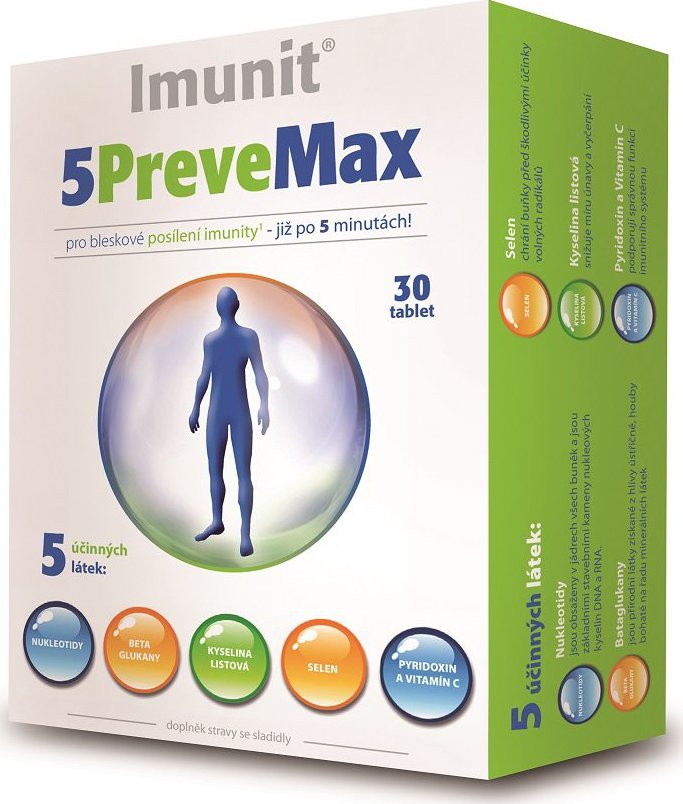 Imunit 5PreveMax nukleotidy + betaglukan od 166 Kč - Zbozi.cz