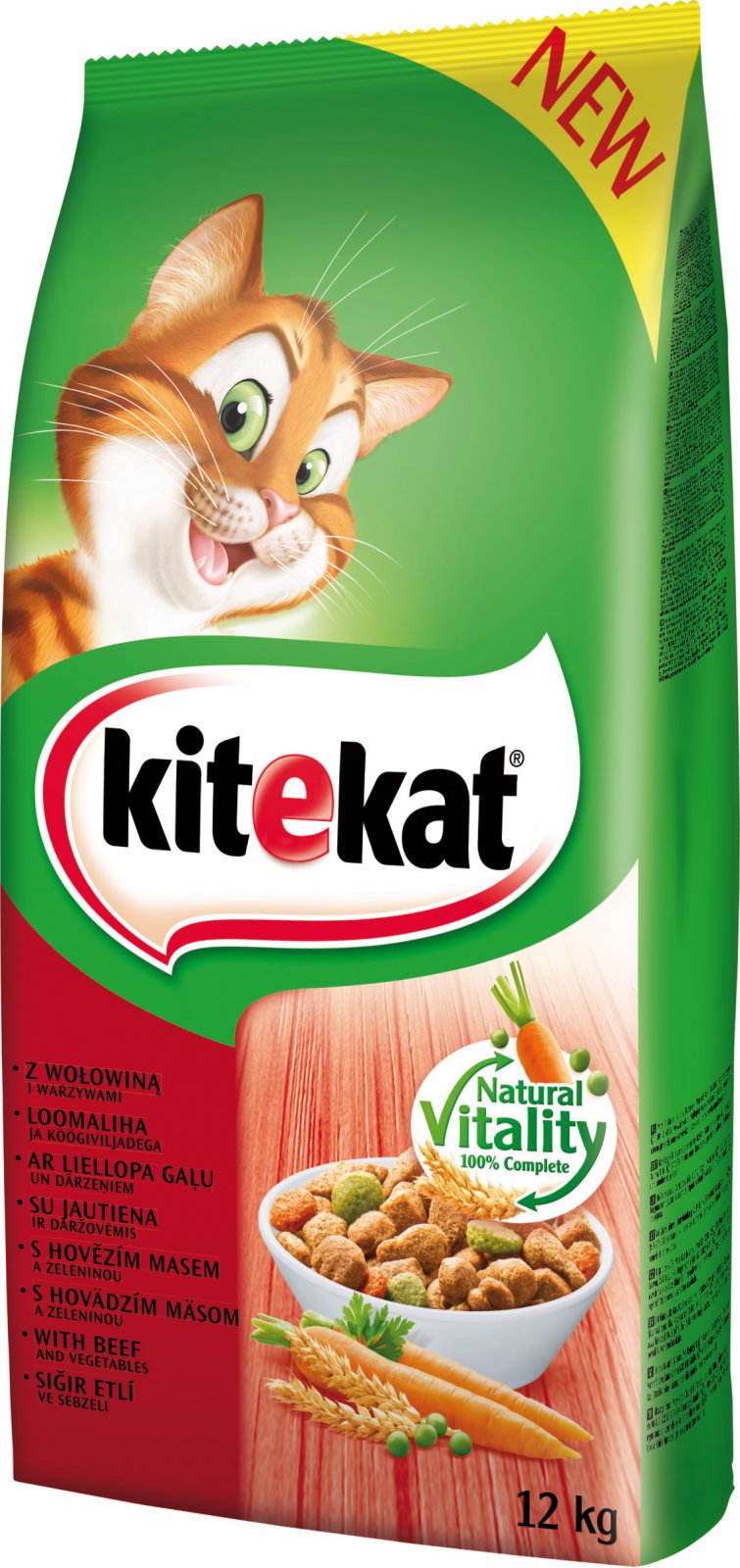 Kitekat Dry s hovězím a zeleninou 12 kg od 716 Kč - Zbozi.cz