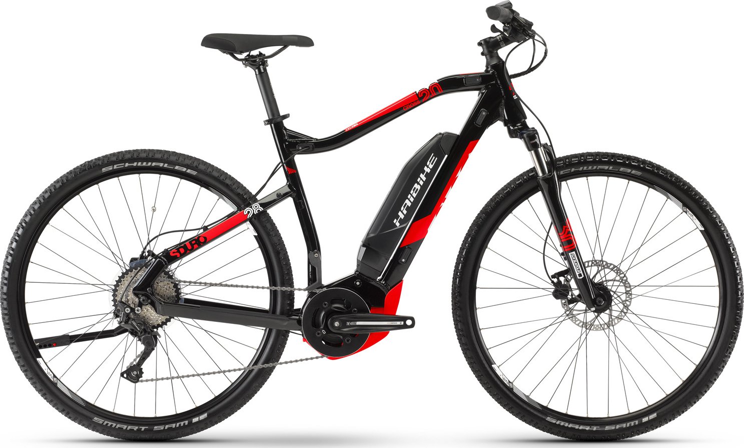 Haibike Sduro Cross 2.0 500 Wh 28" černé/červené/bílé 2019 25" - Zbozi.cz