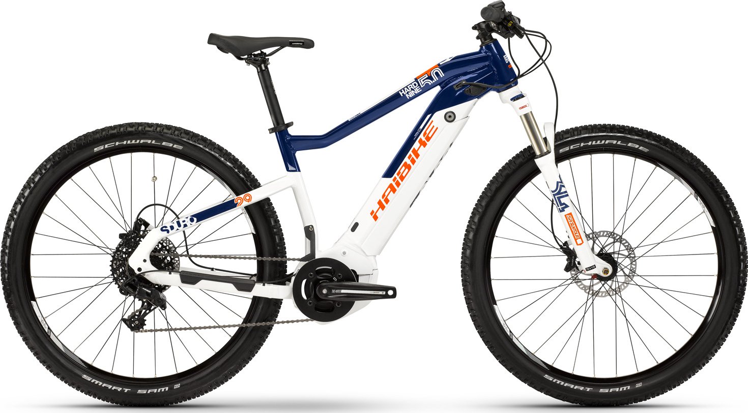 Haibike Sduro Hardnine 5.0 500 Wh 29" modré/bílé/oranžové 2019 - Zbozi.cz