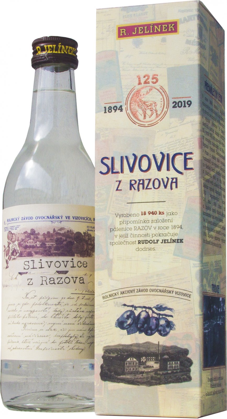 Rudolf Jelínek Razovská Slivovice 50 % 0,35 l od 320 Kč - Zbozi.cz