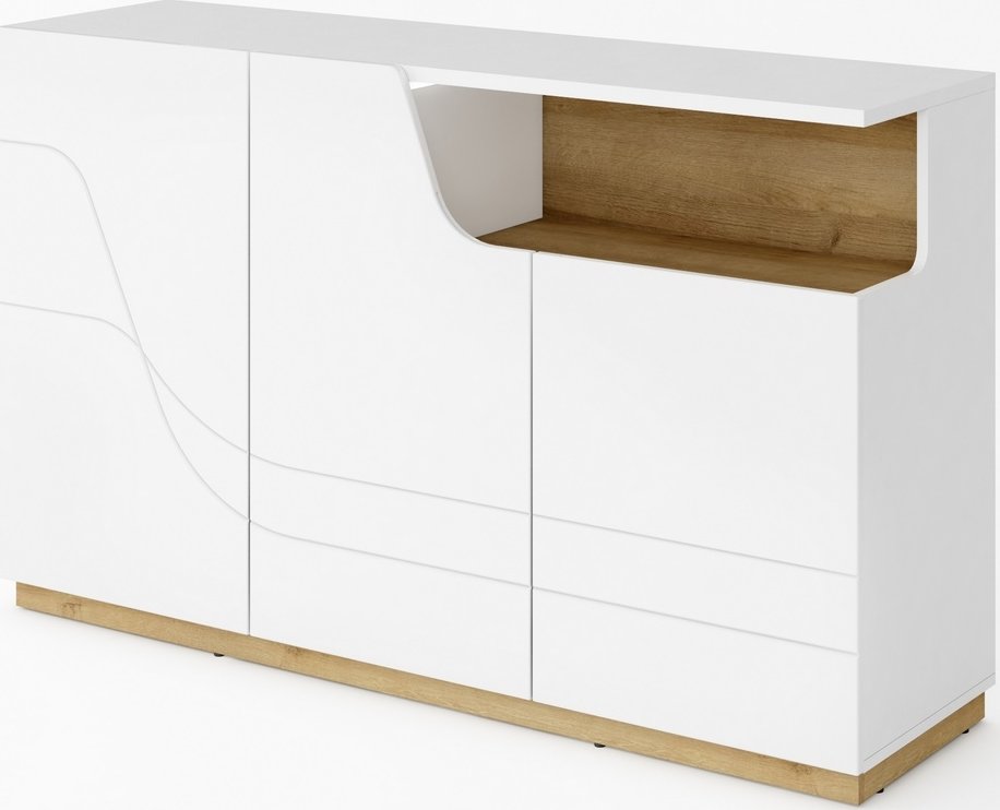 Casarredo 3D Wave bílá/dub riviera - Zbozi.cz