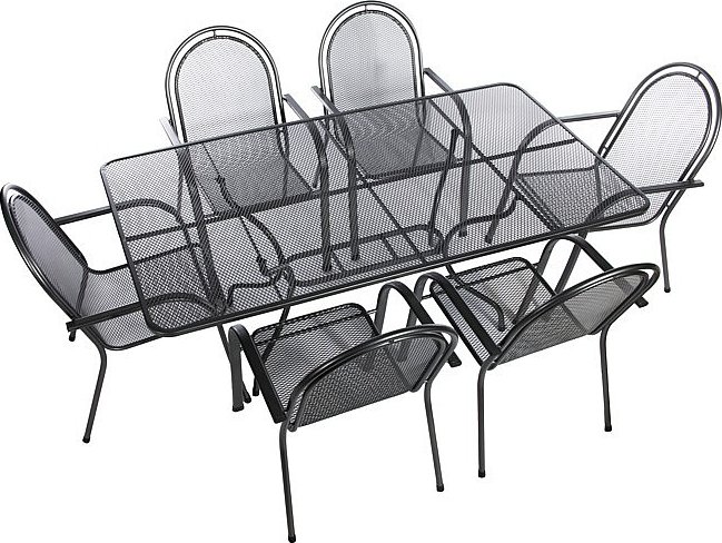 UNIKOV Steel Corina III. 1+6 stůl 145 x 90 cm - Zbozi.cz