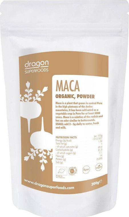 Dragon Superfoods Maca prášek Bio Raw 200 g od 169 Kč - Zbozi.cz