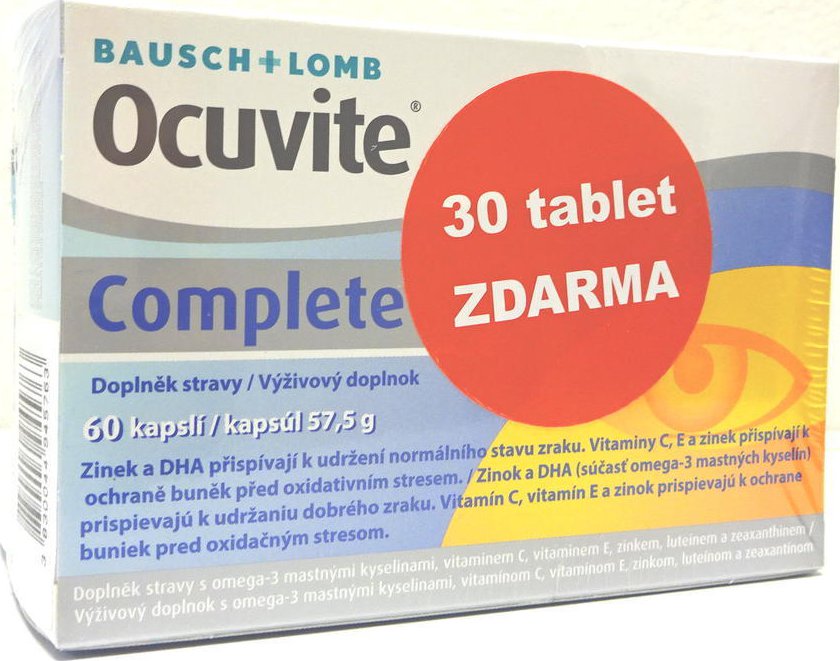 Ocuvite Complete 60 + 30 cps. od 457 Kč - Zbozi.cz