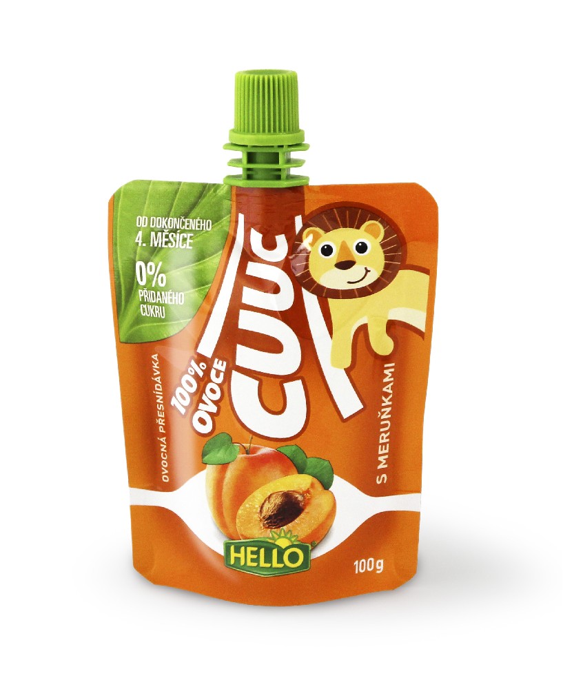Hello Cuuc 100% s meruňkami 100 g - Zbozi.cz
