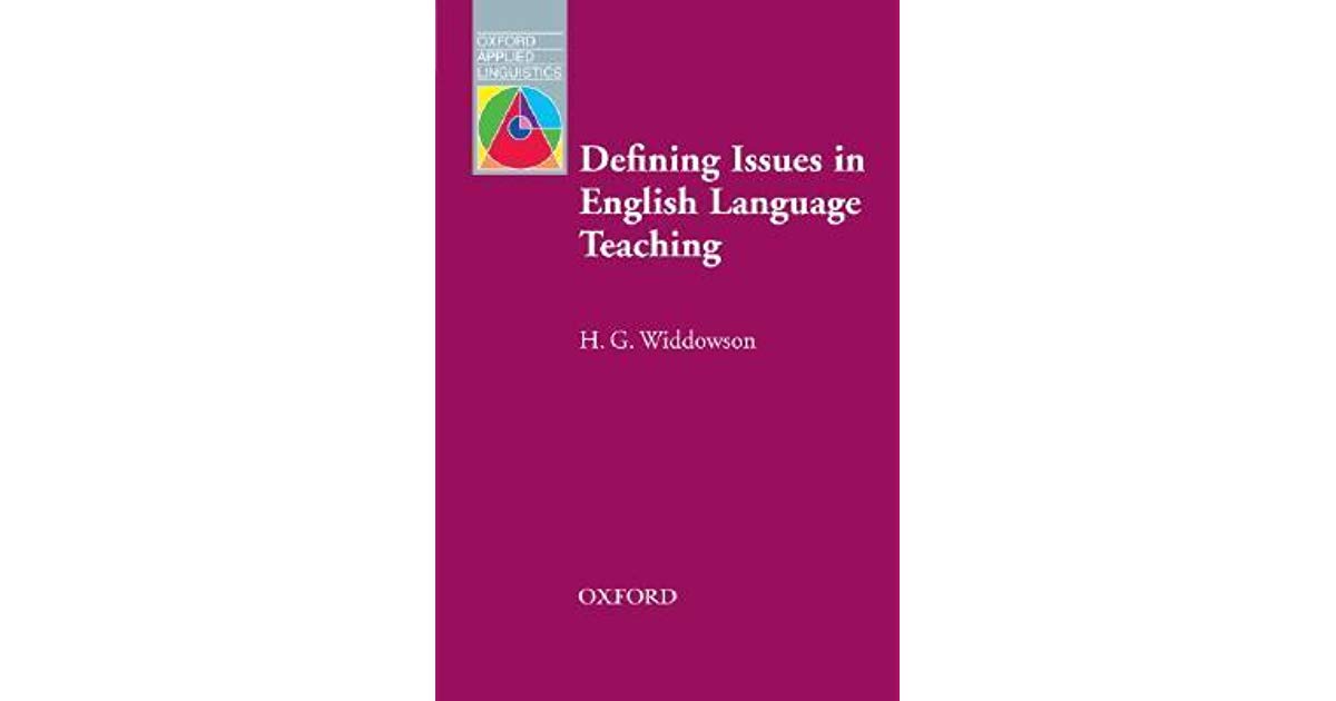 Defining Issues in English Language Teaching - Oxford University Press ...