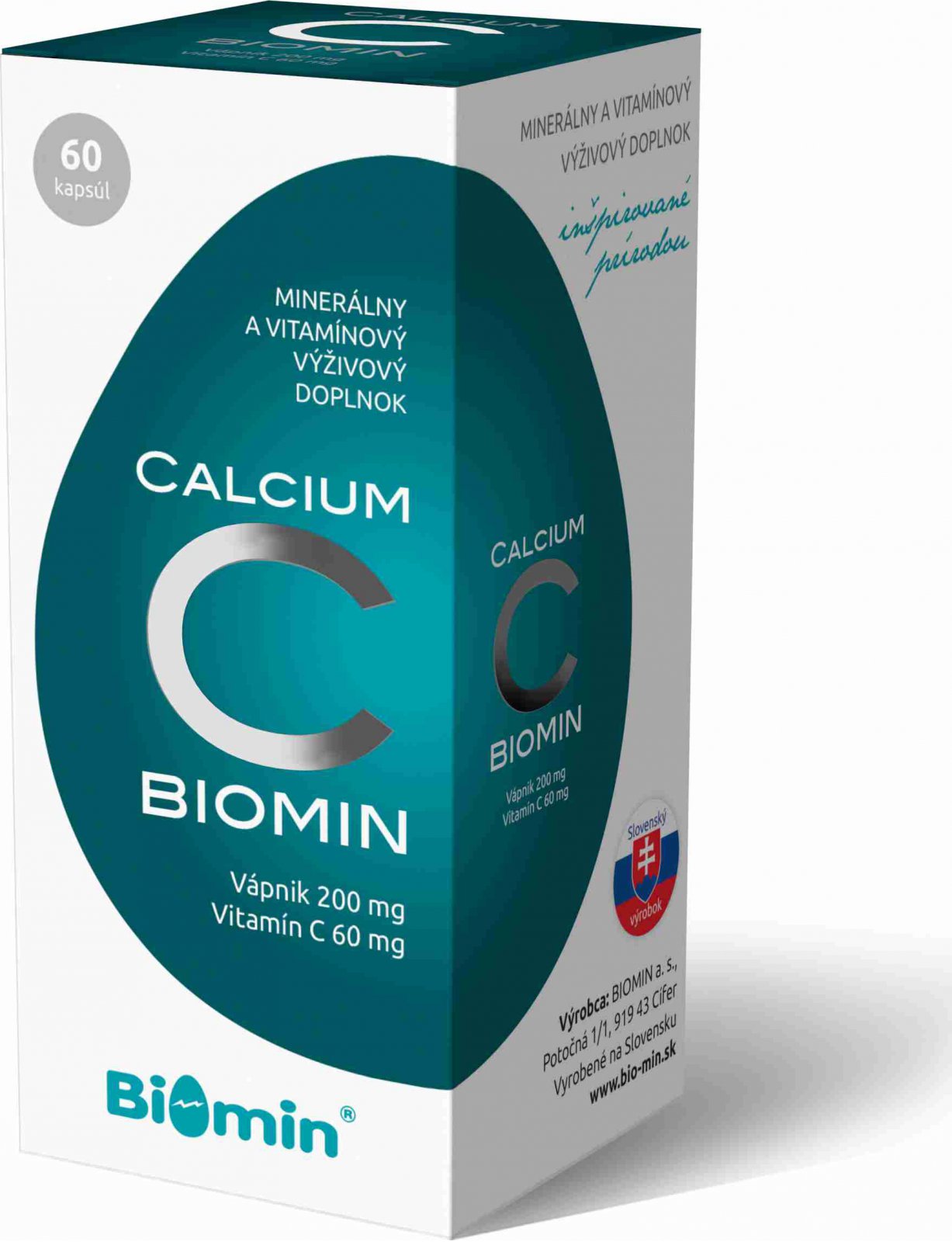 Biomin Calcium s Vit. C 60 cps. - Zbozi.cz