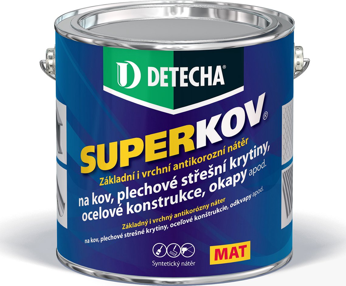 Detecha Superkov antikorozní barva 2,5 kg černá od 613 Kč - Zbozi.cz