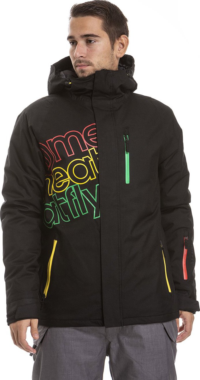 Meatfly Sim Jacket A Black Rasta L - Zbozi.cz