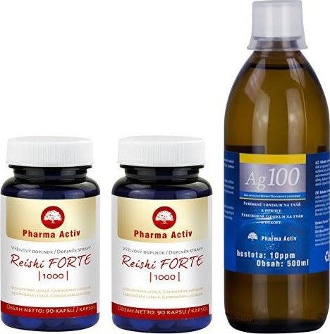 Pharma Activ Reishi Forte 1000 90 tablet 1+1 + Ag100 10ppm 500 ml od ...