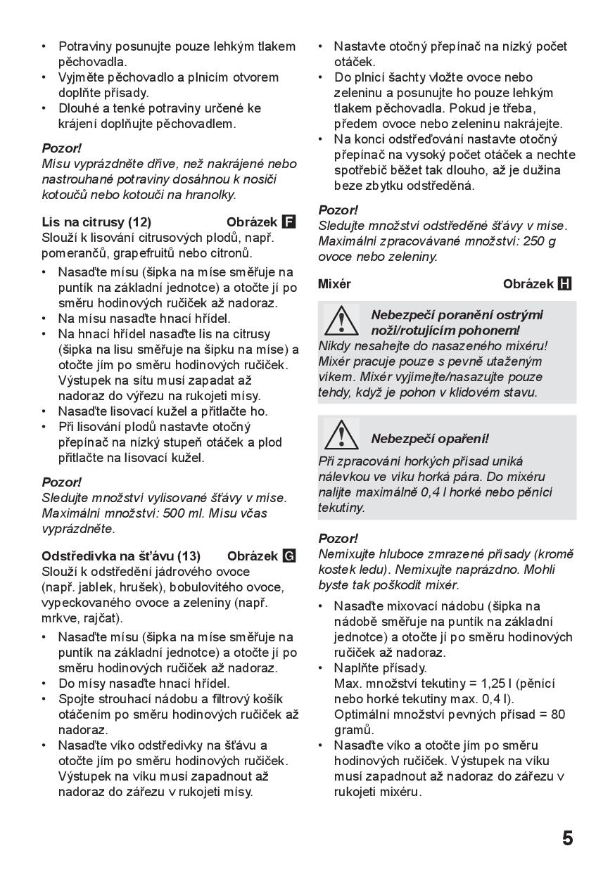 Návod k obsluze Bosch MCM 4200 - Zbozi.cz