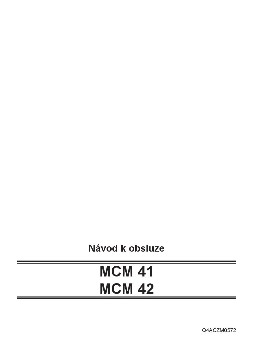 Návod k obsluze Bosch MCM 4200 - Zbozi.cz