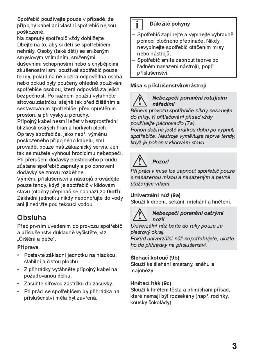 Návod k obsluze Bosch MCM 4200 - Zbozi.cz