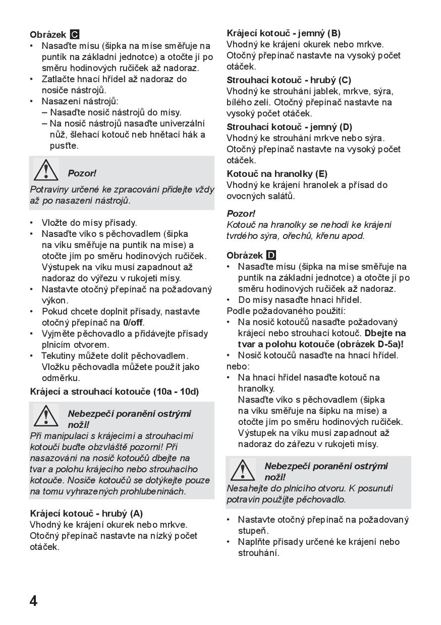 Návod k obsluze Bosch MCM 4200 - Zbozi.cz