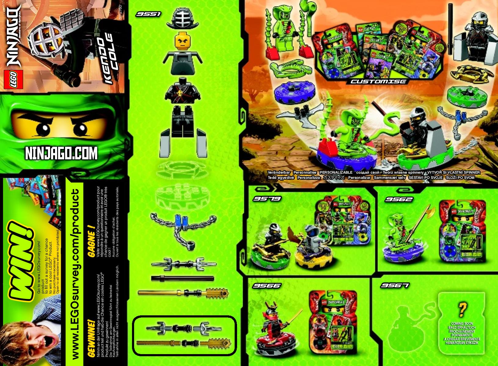 Návod na stavbu LEGO Ninjago 9551 Kendo Cole - Zbozi.cz