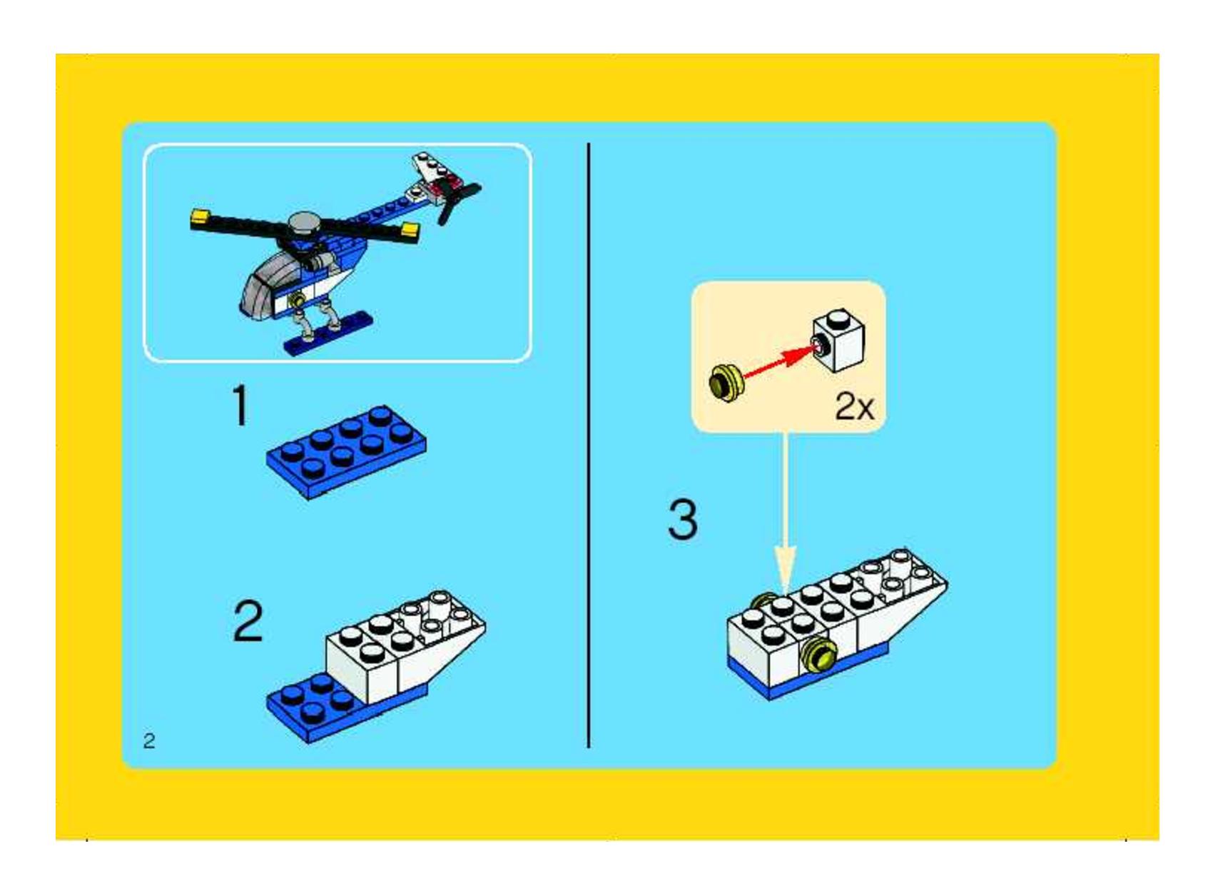Návod na stavbu LEGO Creator 3v1 5864 Mini helikoptéra - Zbozi.cz