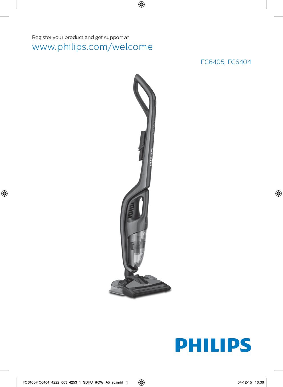 Manuál k produktu Philips PowerPro Aqua FC6404/01 - Zbozi.cz