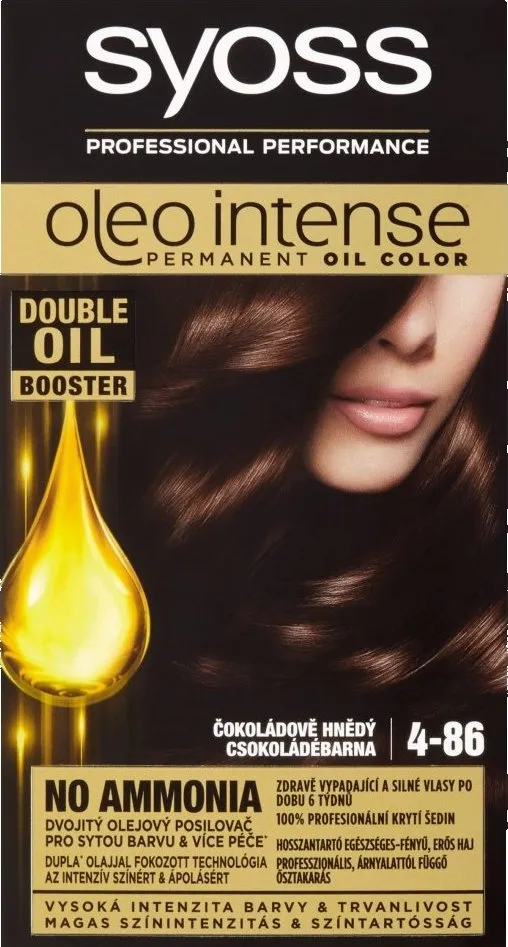 Foto Barva na vlasy Syoss Oleo Intense 115 ml 4-86 čokoládově hnědý ...