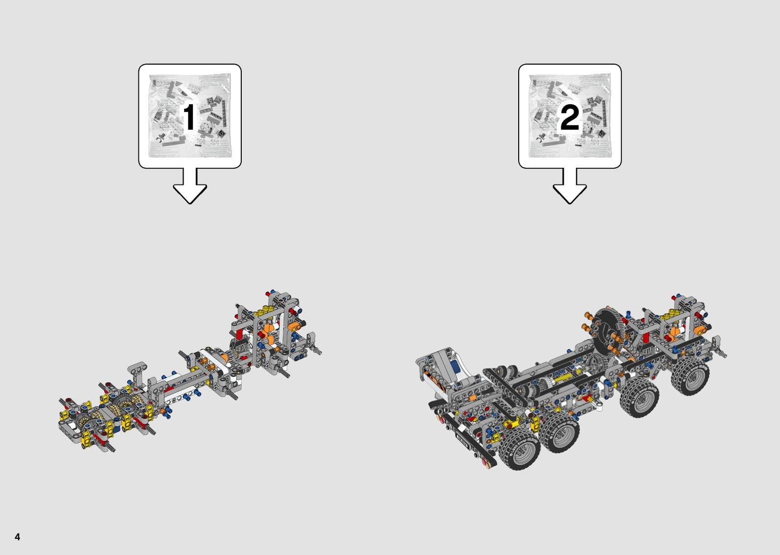 Návod na stavbu část první LEGO Technic 42112 Náklaďák s míchačkou na ...