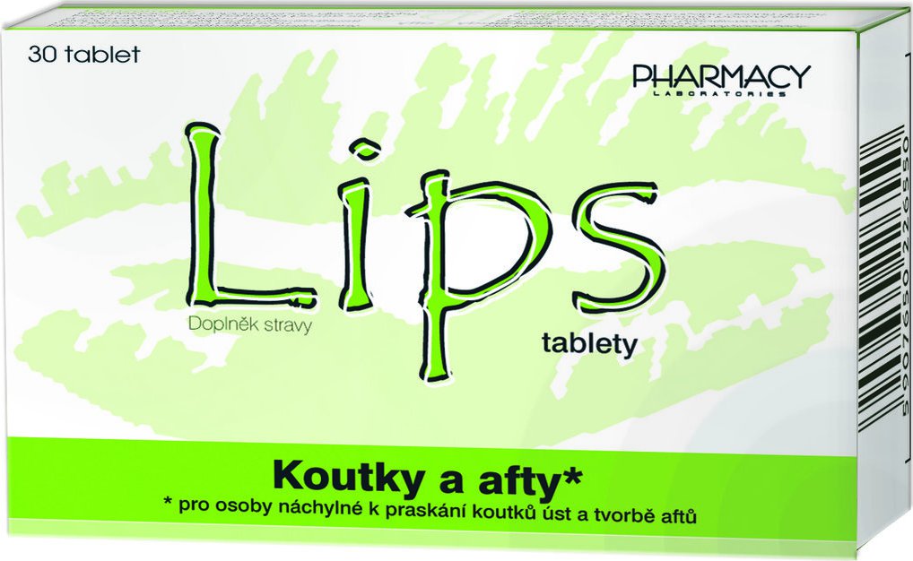 Pharmacy Laboratories Lips tablety koutky a afty 30 tbl. od 37 Kč ...