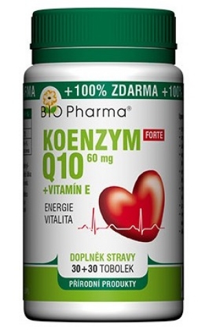 Bio Pharma Koenzym Q10 + Vitamin E, 60 tobolek od 178 Kč - Zbozi.cz