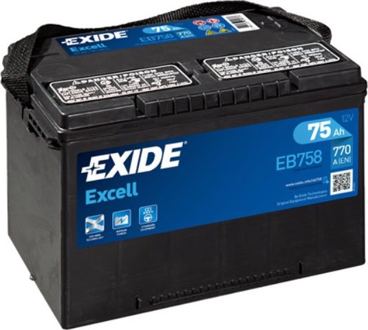 Exide Excell EB758 75Ah 12V 770A od 3 115 Kč - Zbozi.cz