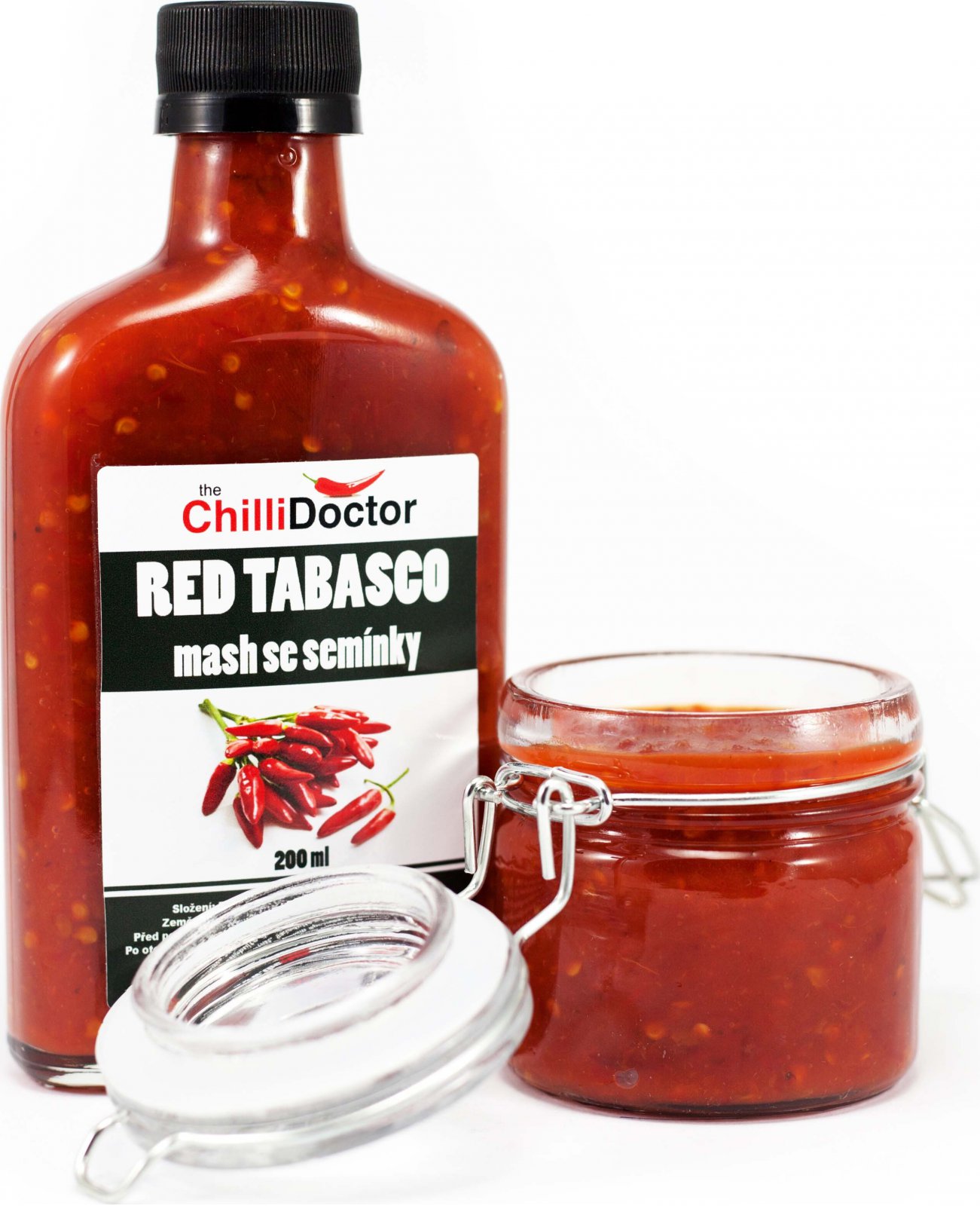 The ChilliDoctor Red Tabasco mash se semínky 200 ml - Zbozi.cz