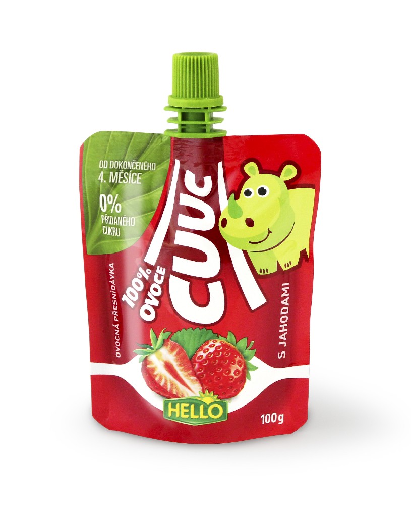 Hello Cuuc 100% s jahodami 100 g od 15 Kč - Zbozi.cz