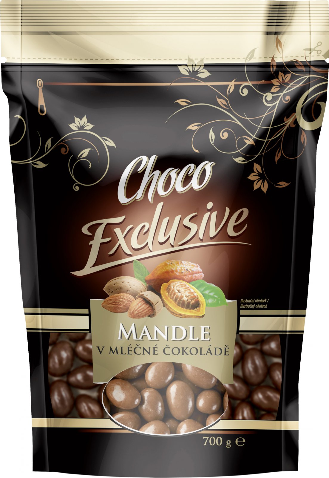 Poex Choco Exclusive Mandle v mléčné čokoládě 700 g od 288 Kč - Zbozi.cz