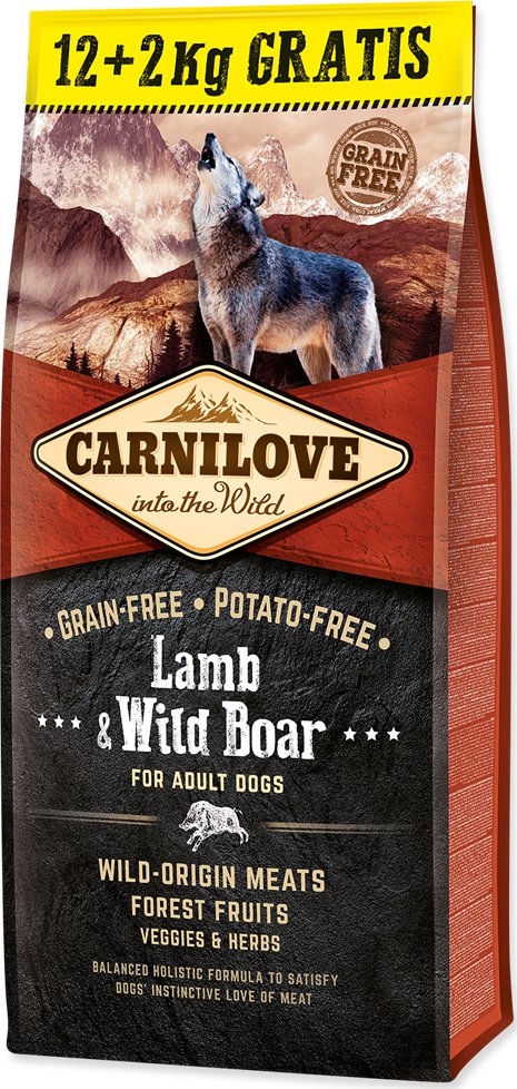 Carnilove Dog Adult Lamb/Wild Boar 12 + 2 kg od 1 349 Kč - Zbozi.cz