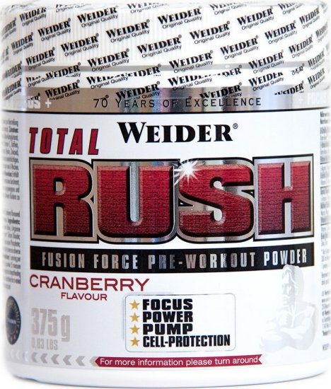 Weider Total Rush Fusion Force Pre-Workout Powder 375 g brusinka od 795 ...