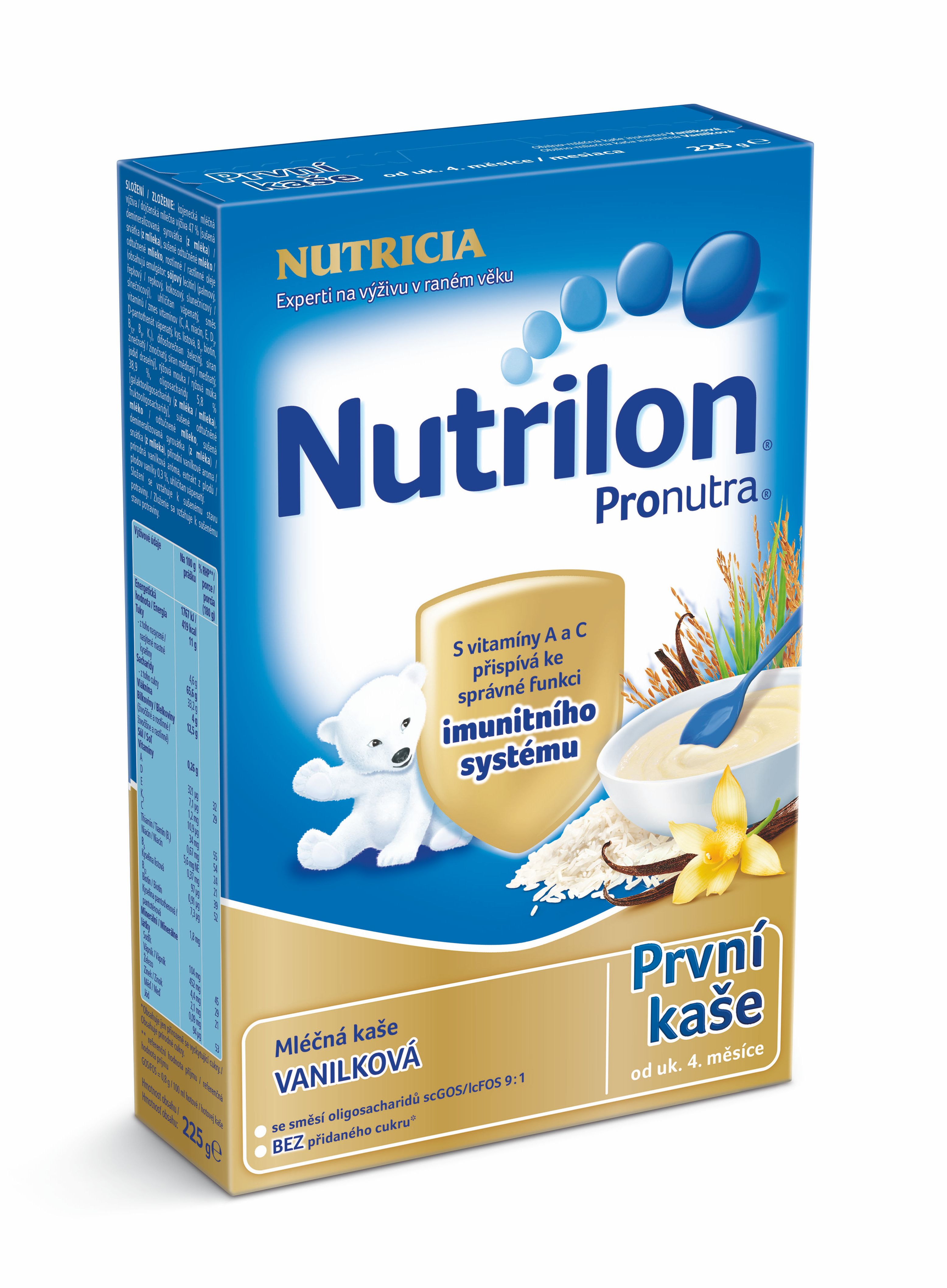 Nutricia Nutrilon Mléčná kaše vanilková 225 g - Zbozi.cz