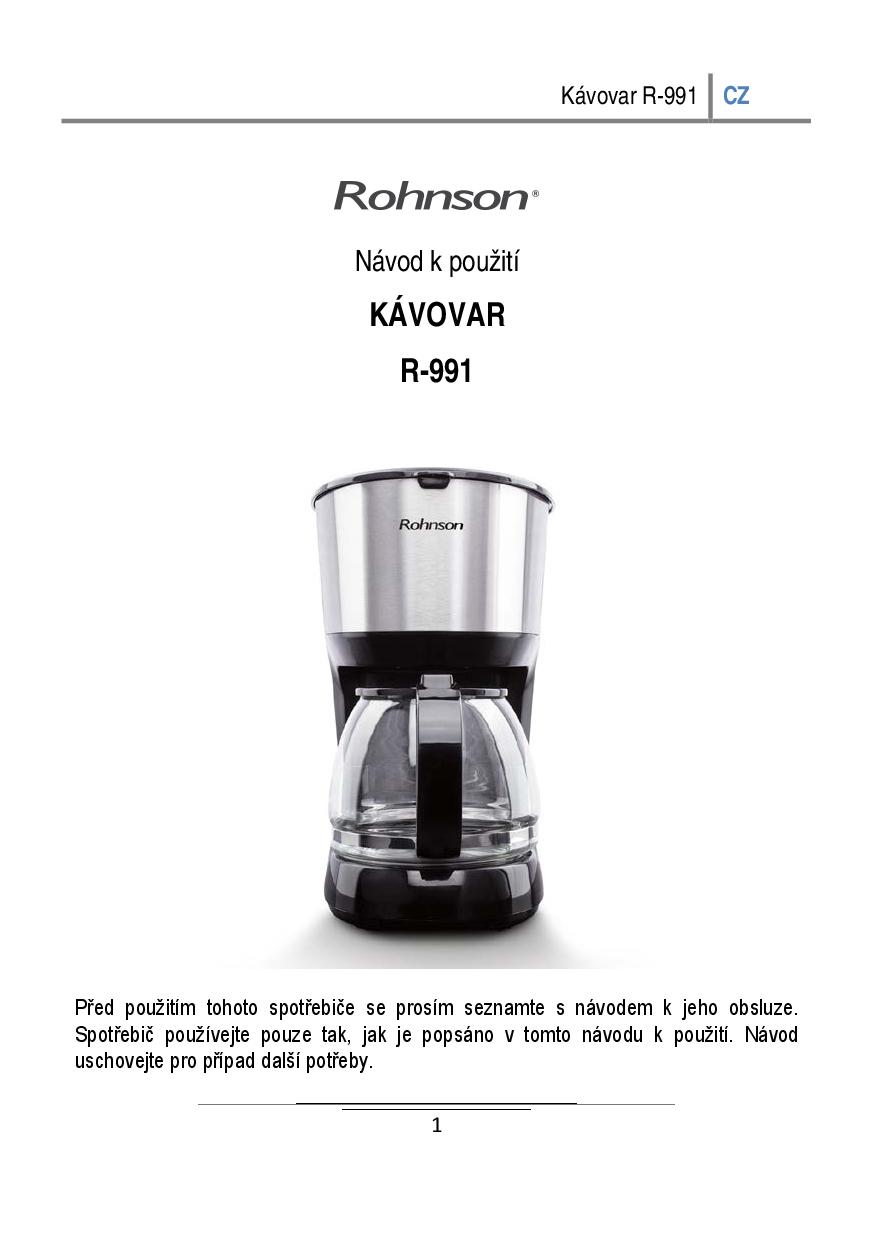 Návod k použití Rohnson R-991 - Zbozi.cz